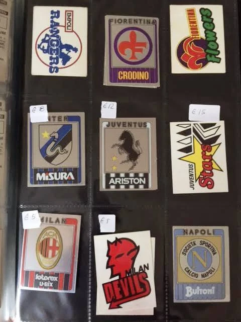 PANINI CALCIATORI 1986/87 scudetto / slogan raso serie A a scelta Inter ...