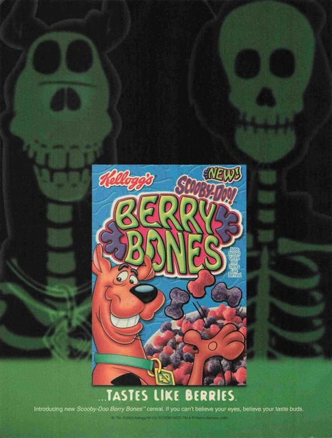 KELLOGG'S SCOOBY-DOO BERRY Bones Cereal, Magazine Full Page Print Ad £ ...