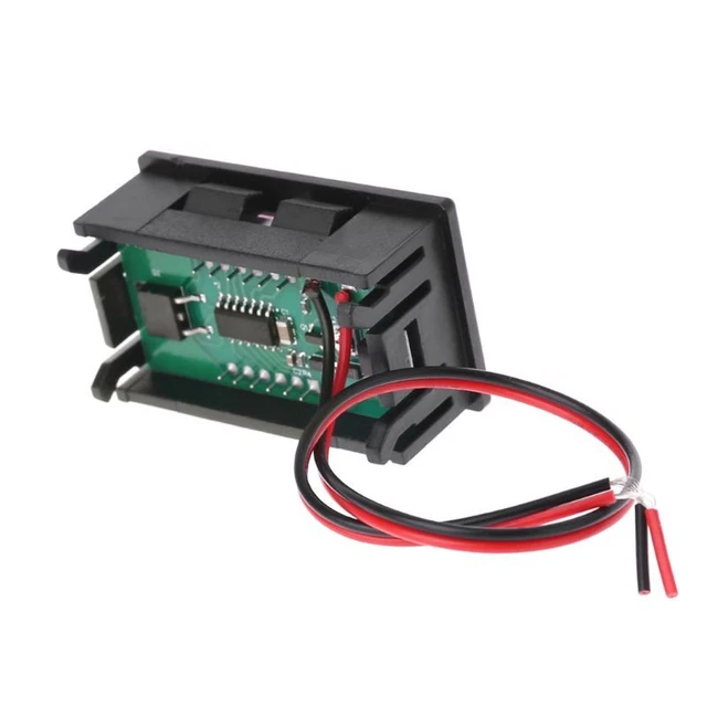 TWO WIRES MINI LED Digital Voltmeter Voltage Meter Voltage Panel Meter ...