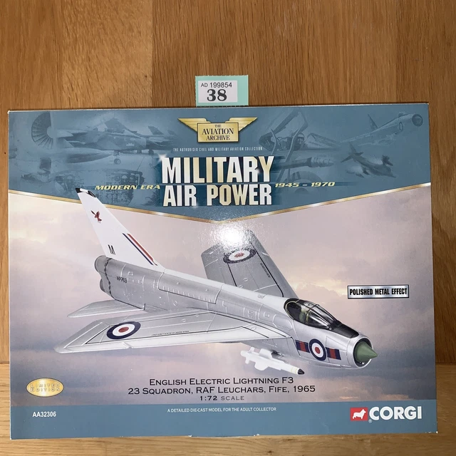 CORGI AVIATION ARCHIVE AA32306 EE LIGHTNING F3 23 SQD 1965 1:72 scale ...