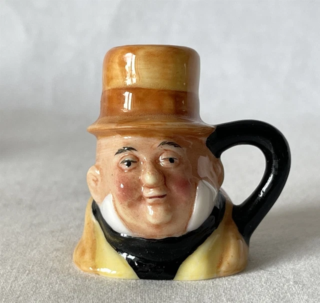 VINTAGE MICAWBER 1982 Mini Character Toby Jug P. Jackson Franklin Mint ...