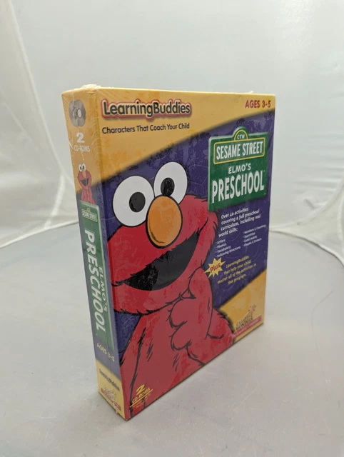 SESAME STREET ELMOS Preschool CD ROM Skill Chart Reading Maths Learning ...