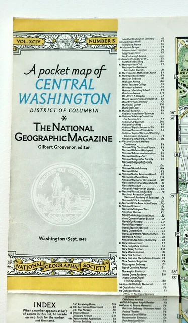 NATIONAL GEOGRAPHIC DOUBLE Sided Pocket Map Suburban & Central ...