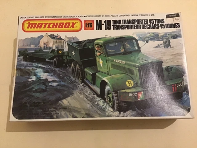 OLD MATCHBOX 1/76 scale M-19 45ton Tank Transporter - truck kit EUR 34 ...