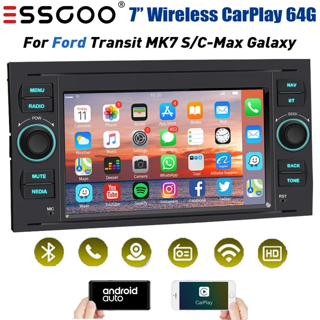 7& CAR STEREO Radio Android 13 For Ford Focus MK2 Transit MK7 Carplay ...