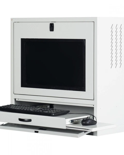 LINK EINBAUSCHRANK MIT Schublade für PC-Monitor und Tastatur Lkwall01 ...