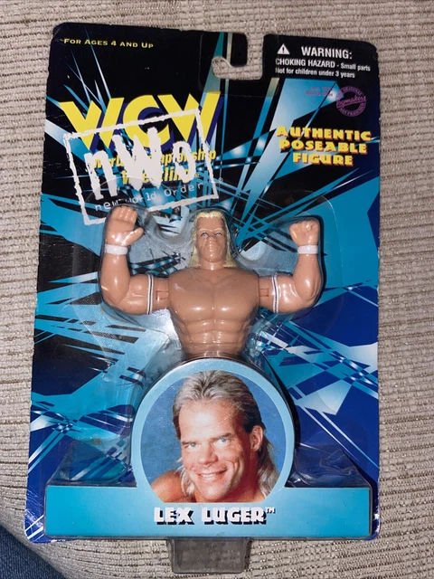 WCW/NWO AUTHENTIC POSEABLE Action Figure Lex Luger By ToyMakers Sealed ...