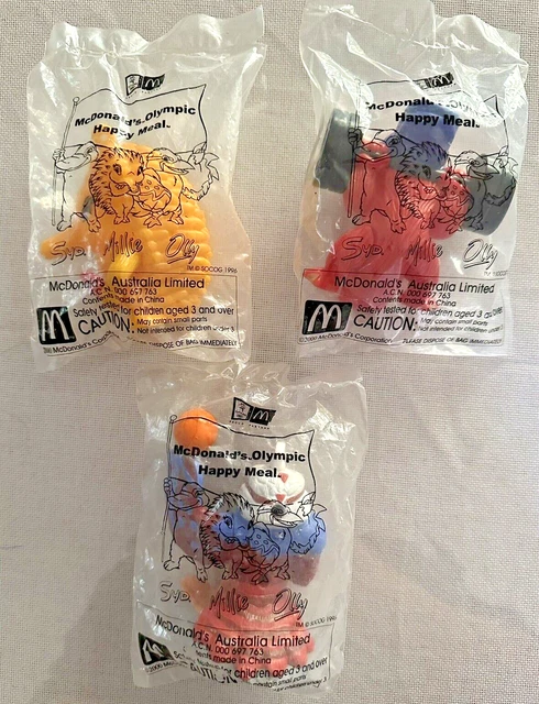 MCDONALD'S TOYS 2000 Olympic Mascots Full Set of 3 (Syd, Millie & Olly ...