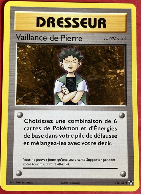 CARTE POKÉMON DRESSEUR 74/108 VAILLANCE DE PIERRE EUR 2,40 - PicClick FR