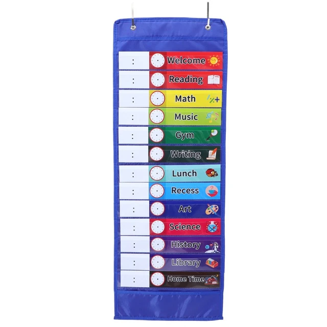 POCKET CHARTS MONTHLY Calendar Classroom Organizer Daily Schedule £18. ...