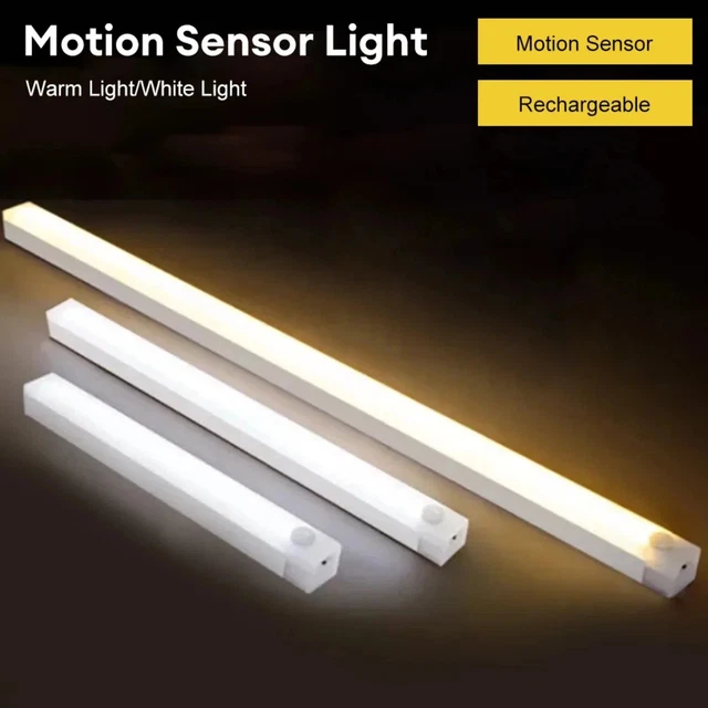 LED WIRELESS MOTION Sensor Night Light USB Rechargeable for Kitchen ...