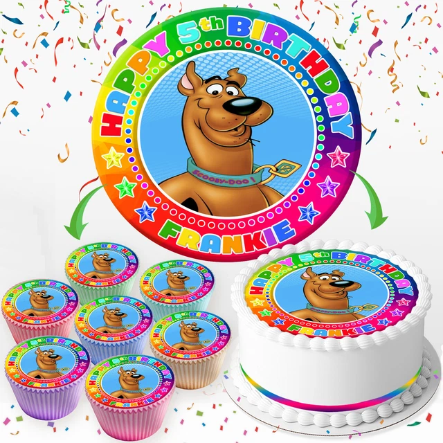 SCOOBY DOO BIRTHDAY Personalised Edible Cake Topper & Cupcake Toppers ...