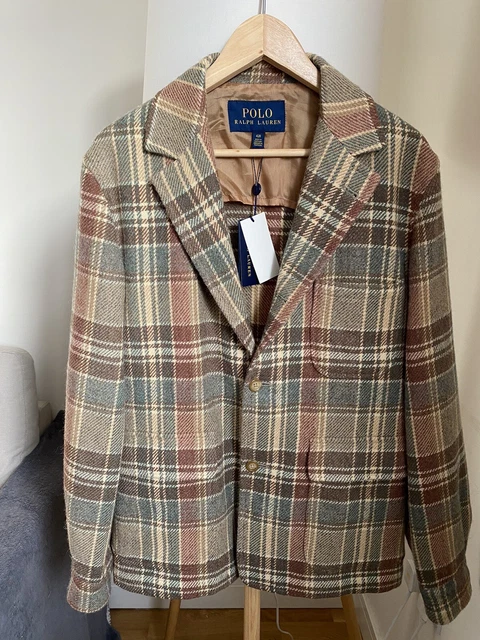 POLO RALPH LAUREN Plaid Tweed Wool RL67 Jacket Blazer 42R rrl RRP1055 £ ...