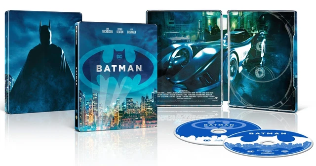 BATMAN (4K UHD/BLU/DIGITAL 2024) SteelBook Keaton Nicholson Basinger ...