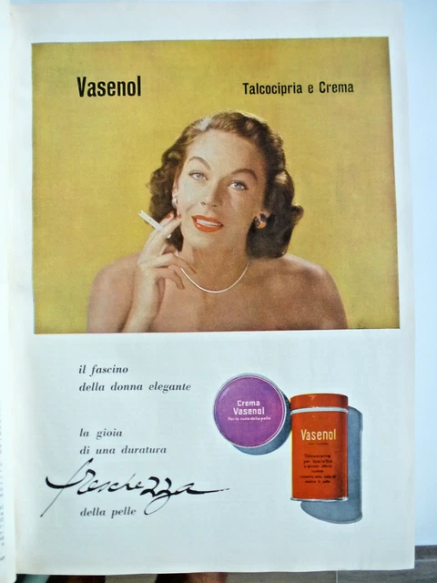 ADVERTISING 1/1952 VASENOL Talcocyp and Cream - The charm of elegant ...
