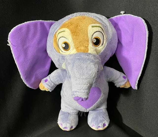 DISNEY ZOOTOPIA ELE Finnick Elephant Purple Costume Talking 11" Plush ...