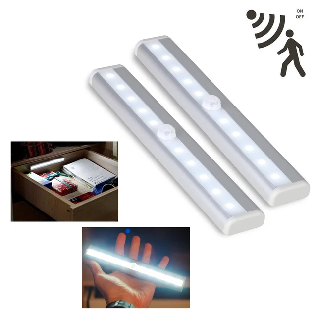 LED PIR MOTION Sensor Cabinet Light Battery Operated with Magnetic ...