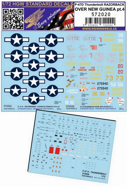 HGW 1/72 REPUBLIC P-47D Thunderbolt Razorback Over New Guinea Standard ...