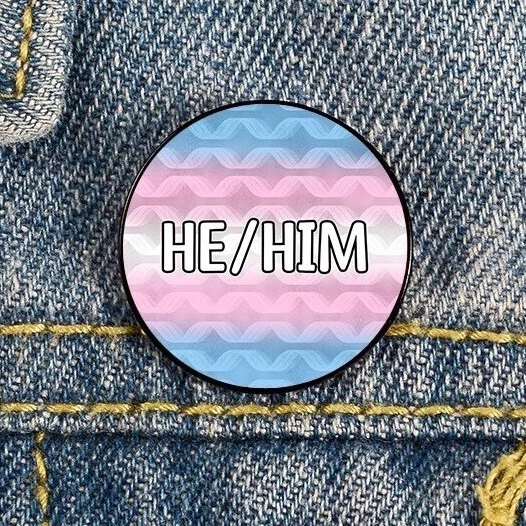 THEY / HE Badge - Pronouns, Transgender, LGBTQIA *FREE WORLDWIDE ...