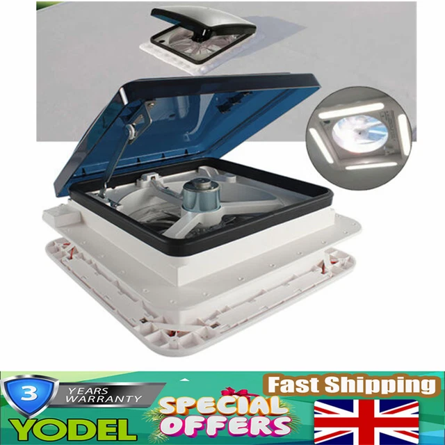 WHITE ROOF VENT Fan Camper Van Motorhome RV Caravan Skylight Vent w ...