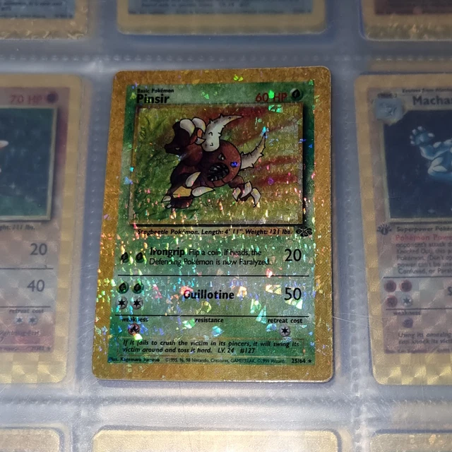 PINSIR HOLO PRISM Jungle Vending Pokémon Sticker Card Vintage 90s ...