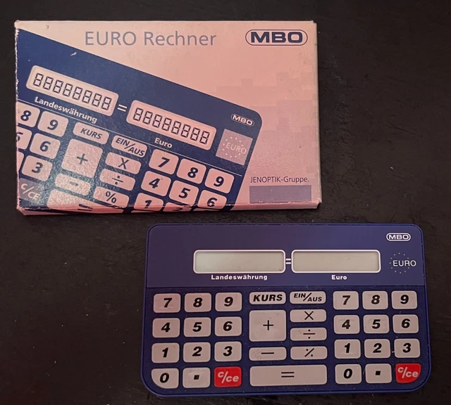 ORIGINAL MBO EURO Rechner HISTORISCH EUR 1,00 - PicClick DE