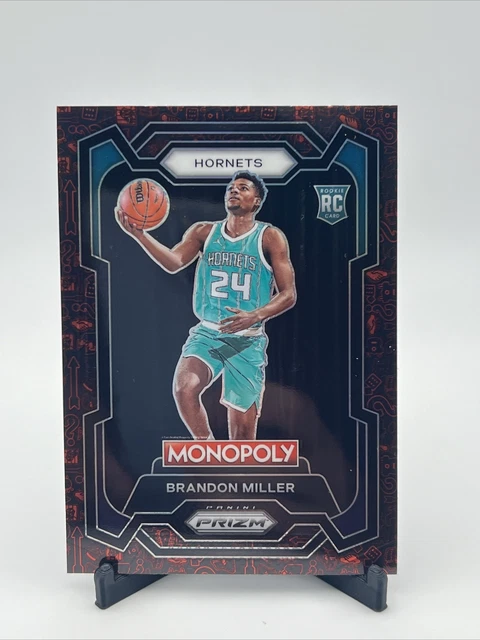 2023-24 PANINI PRIZM Monopoly Icona Rossa Brandon Miller Rookie RC #15 ...