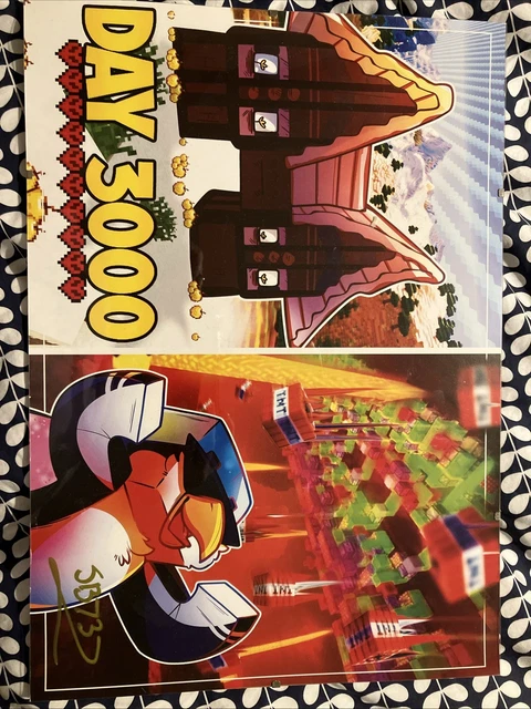 SB737 SIGNED POSTER Gaming Minecraft Day 3000 £52.72 - PicClick UK