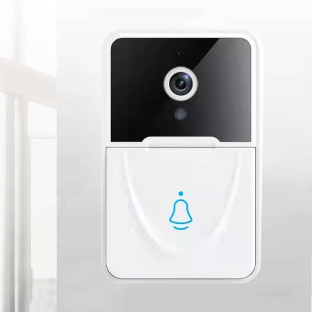 SMART WIRELESS DOOR Bell WiFi Intercom Rechargeable Camera Bell Two Way ...