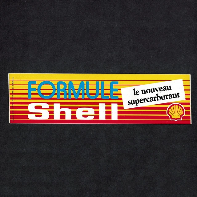 AUTOCOLLANT / STICKER vintage Formule Shell le nouveau supercarburant ...