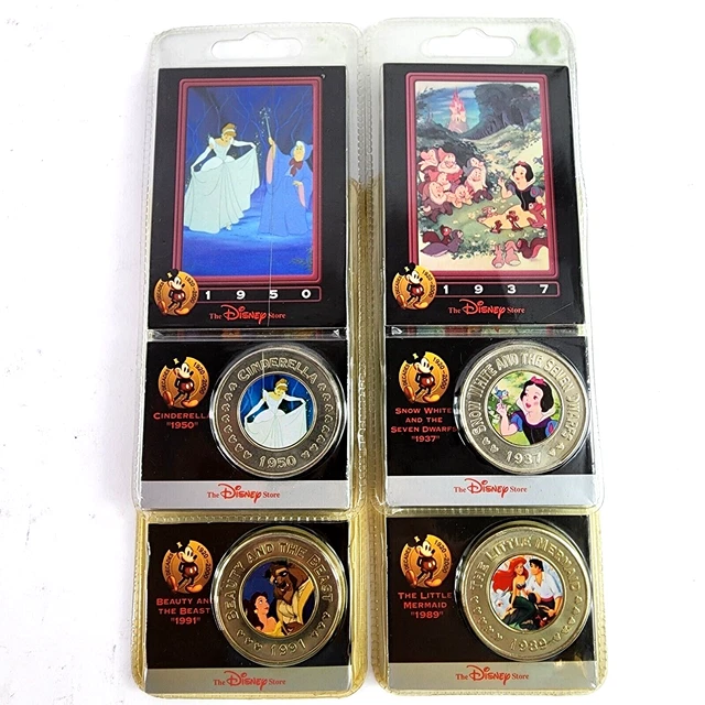 DISNEY STORE THE Disney Decades COINS LOT Cinderella Snow White Little ...