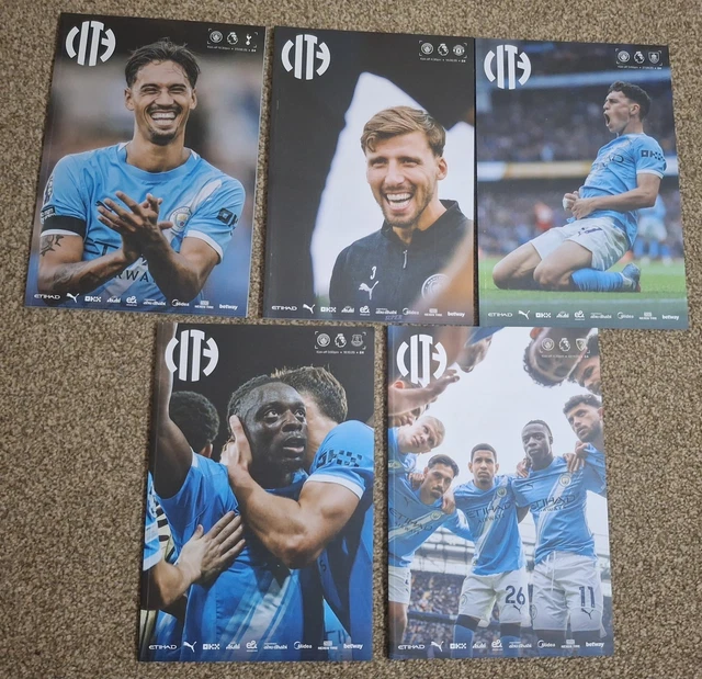 MANCHESTER CITY MATCH Day Programmes 2025 Bundle Of 5 £12.94 - PicClick UK