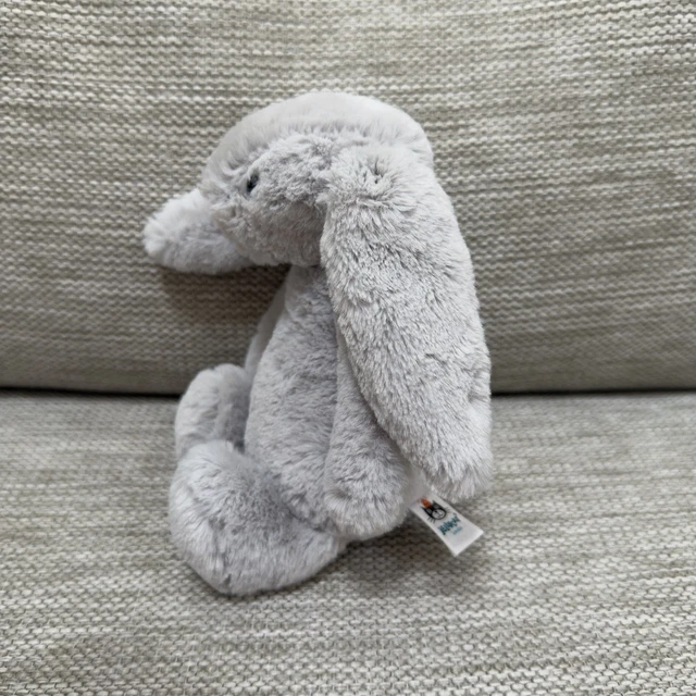 JELLYCAT BASHFUL BUNNY Rabbit Soft Plush Toy Small Silver Grey ...