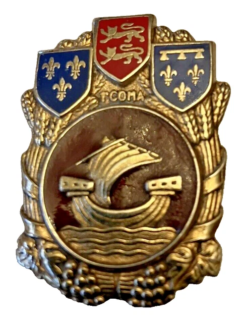 INSIGNE MILITAIRE INTENDANCE : " 1° C.o.m.a " Drago Paris H580 Dos ...