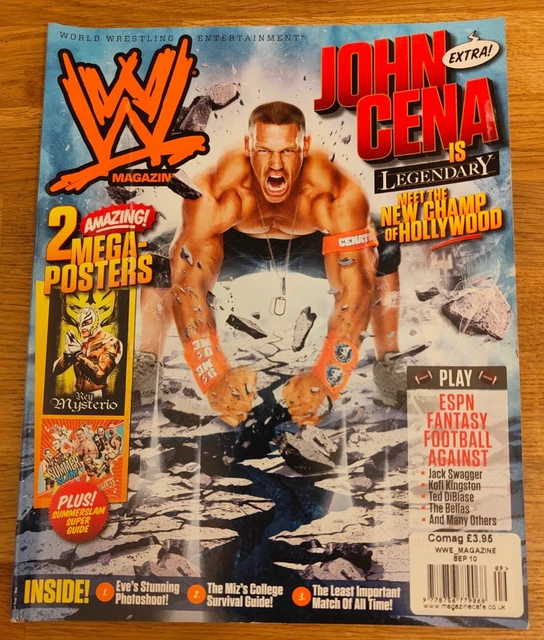 MAGAZINE - OFFICIAL WWE WWF Wrestling Magazine Sep 2010 John Cena The ...