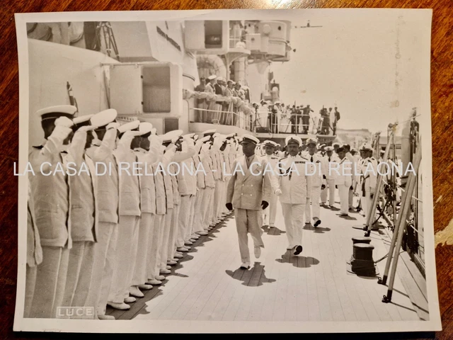 FOTO FOTOGRAFIA MUSSOLINI A Bordo Nave - Anni '30 - Originale EUR 48,00 ...