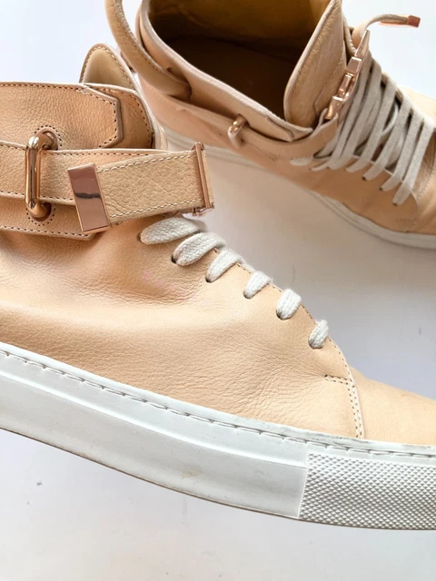 MEN'S BUSCEMI X Ronnie Fieg 100mm Tan Rose Gold Padlock Hi-Top Sneakers ...