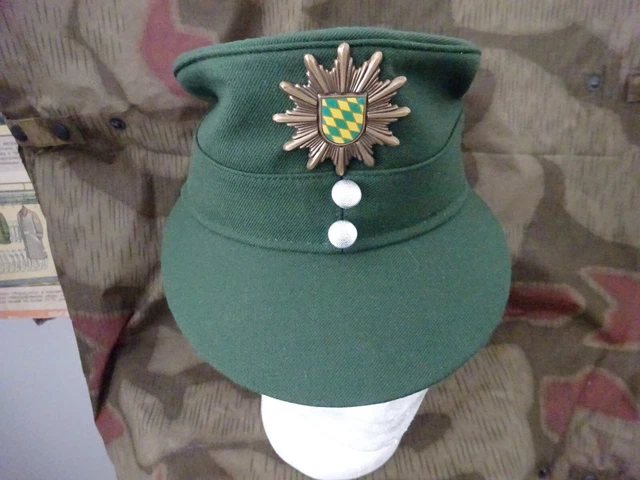 GS-43) GRÜNE BAYERISCHE Polizei Gebirgsmütze Mütze Gr.56 Neuwertig EUR ...