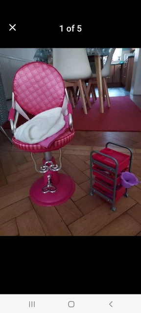 OUR GENERATION HAIR dressing chair and trolley with loads of ...