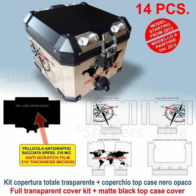 KIT COMPLET ADHÉSIFS Top Case Coffre BMW R1200 R1250 GS Adv Boussole ...