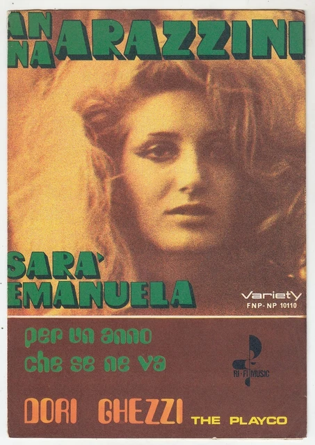 SPARTITO ANNA ARAZZINI Sarà Emanuela - DORI GHEZZI Per un anno che se ...