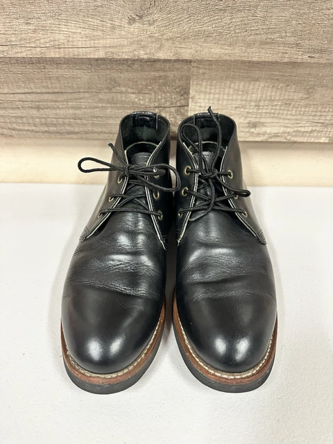 RED WING FOREMAN Chukka Boots Mens Size US9 UK8 D Black Leather Work ...