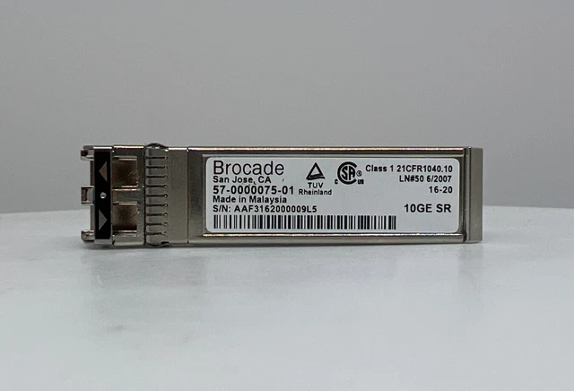 BROCADE 10GB 57-0000075-01 10Gbase-sr/sw SFP+ Transceiver Module $5.00 ...