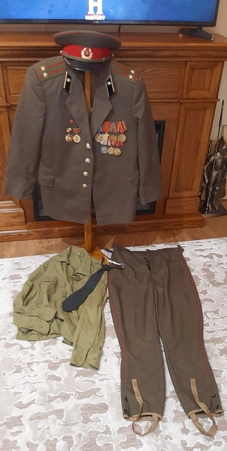 SOVIET VINTAGE MILITARY Uniform Army Officer Lieutenant Colonel ...