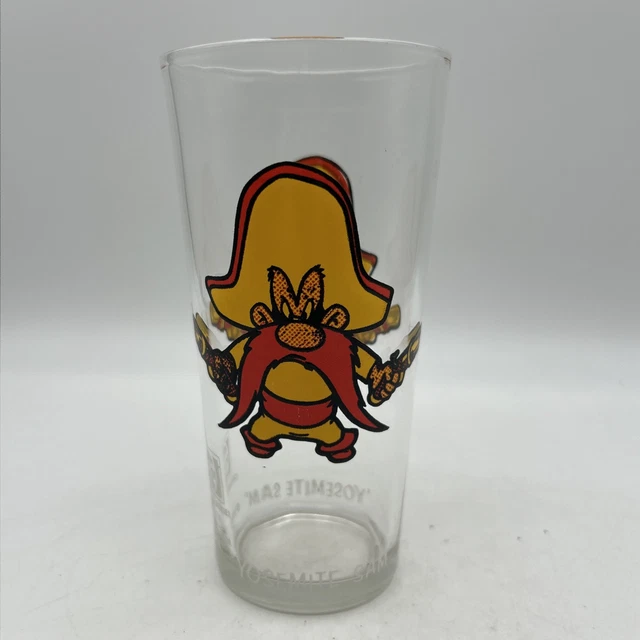 YOSEMITE SAM GLASS Vintage 1973 Pepsi Collector Series Warner Bros ...