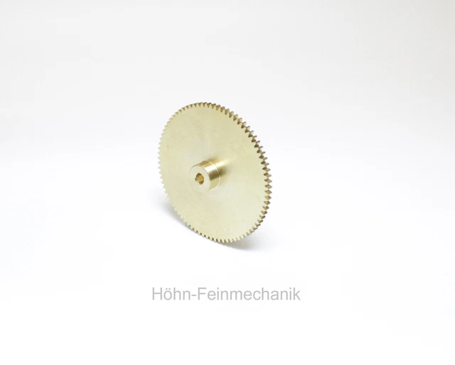 STIRNZAHNRAD, ZAHNRAD, MODUL 0,5, aus Messing, 80 Zähne mit Nabe EUR 10 ...