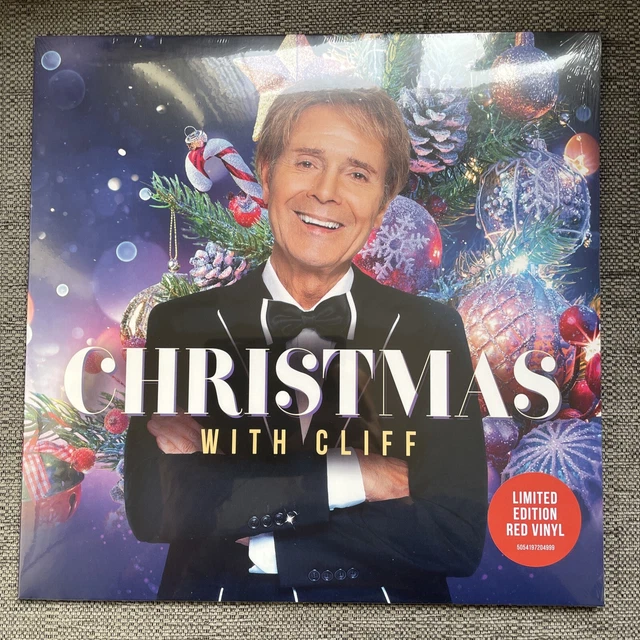 CHRISTMAS WITH CLIFF RED Limited Edition Red LP With SIGNED art card ...