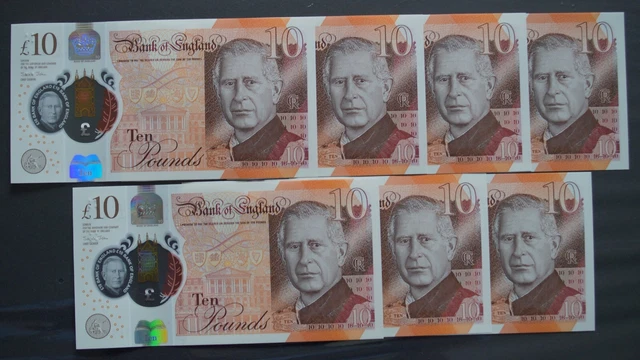 RARE KING CHARLES III TEN POUND NOTE - Uncirculated brand New £10 pound ...