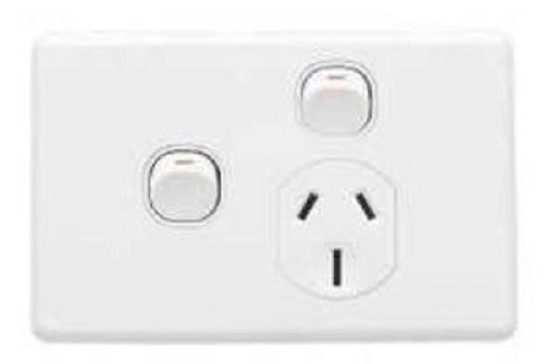 CLIPSAL C2000 SINGLE SWITCHED SOCKET 15A 3-Pin Large Earth, Extra ...