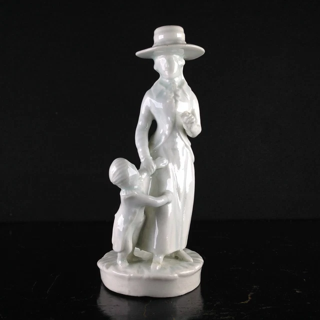 ITALIAN PORCELAIN FIGURE, lady & child, probably Naples, c.1780 $1,537. ...